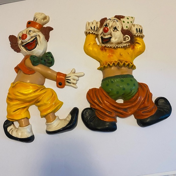 Homco | Wall Decor | Vtg Homco Syroco 3 2 Clowns Retro Wall Hangings ...